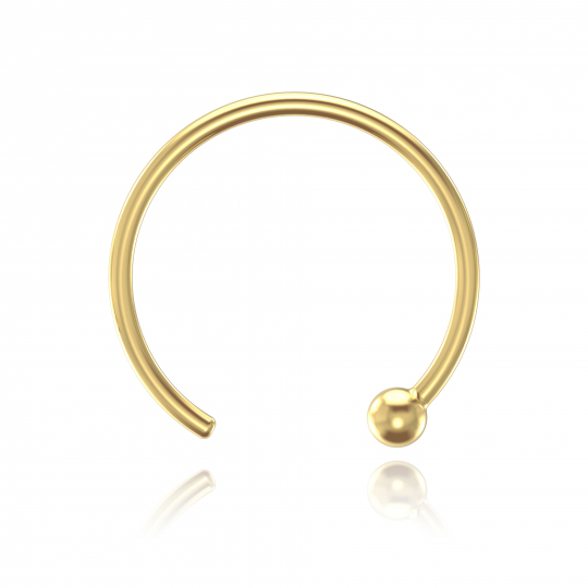 Anneau Piercing nez Ring en Or blanc ou jaune 18 Carats